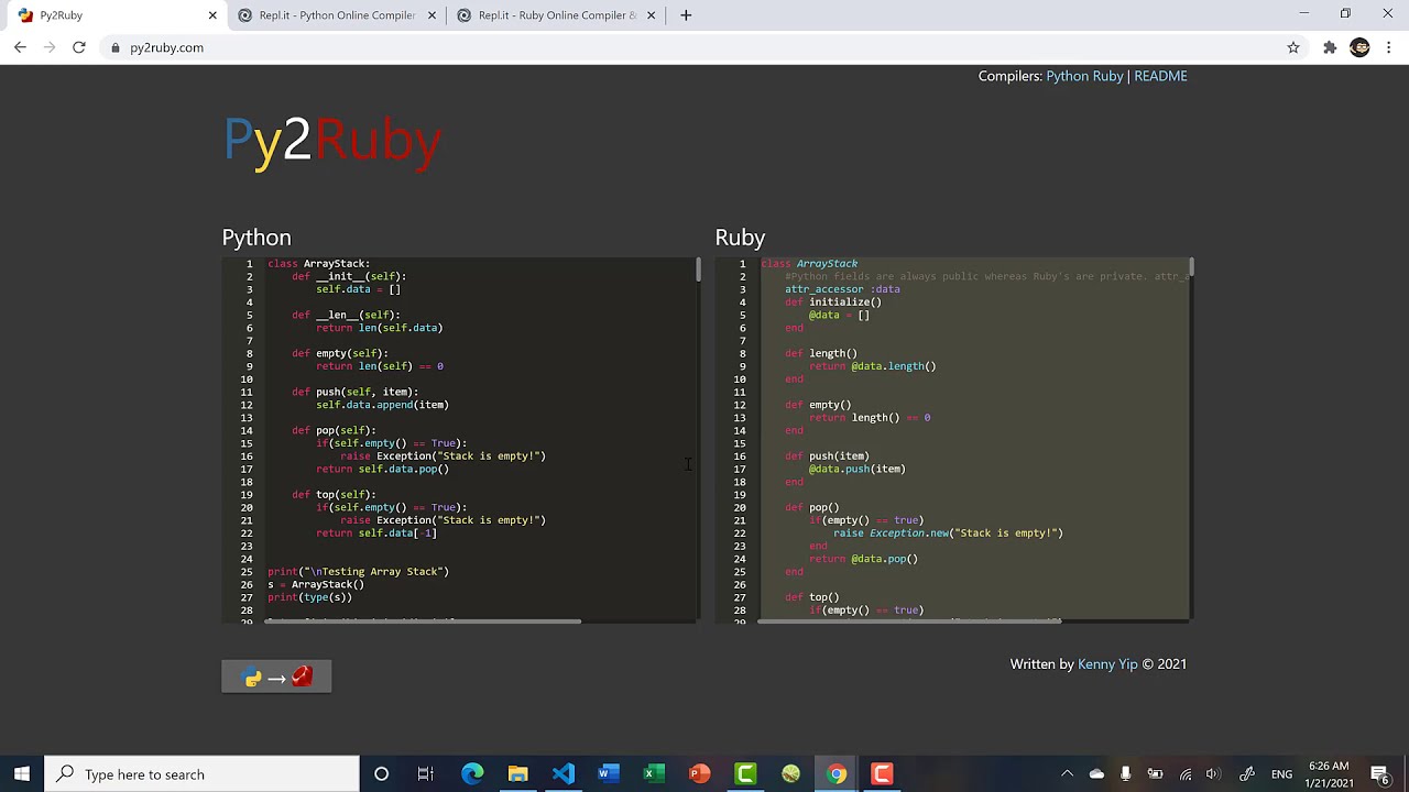 Py2Ruby: Convert Python Code to Ruby Instantly!