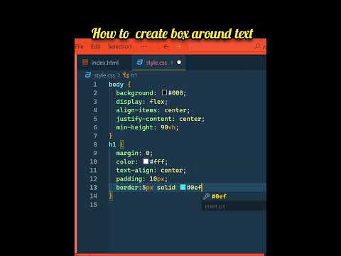 how to create a box around the text in html & css#coding #programming #html #css#htmlcss