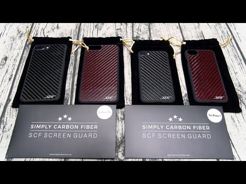 SimplyCarbonFiber REAL Carbon Fiber Case For iPhone 7 / 7 Plus And Shatterproof Screen Protector