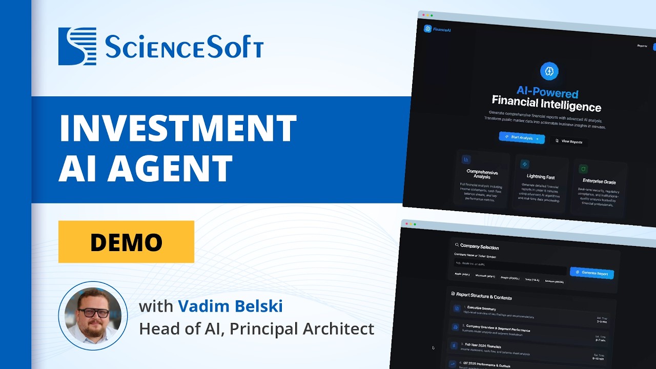 Demo Tour | ScienceSoft’s Investment AI Agent for Segment, Trend & Risk Analysis