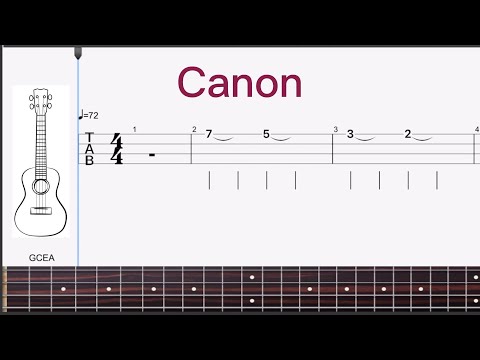 Ukulele Tab “Canon in D” - play along easy version