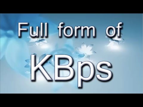 Full Form Of KBps