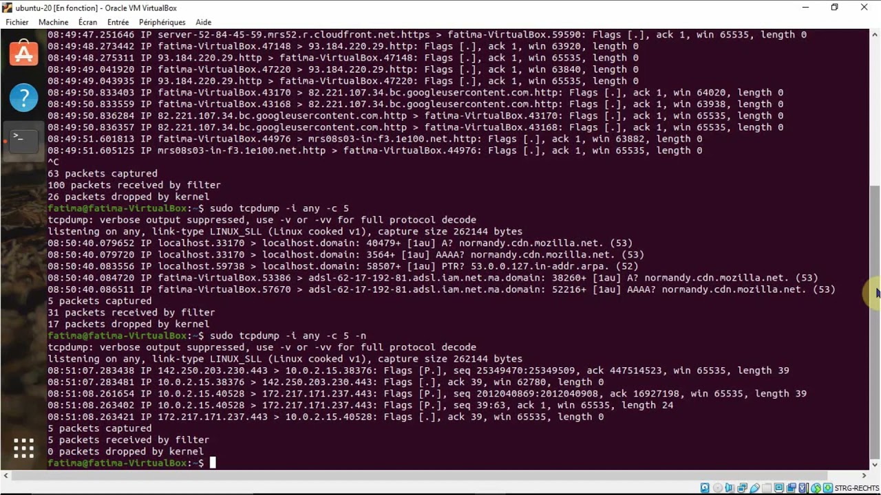 Packet capturing using  TcpDump & WinDump