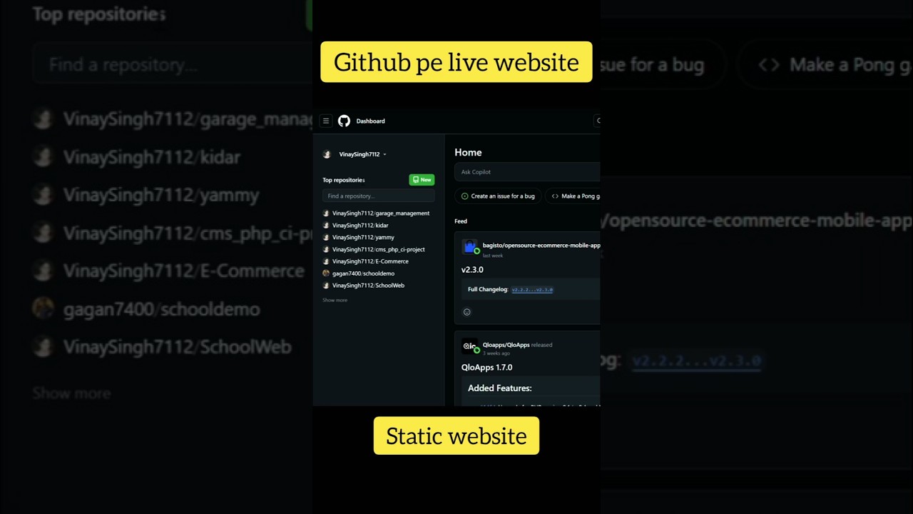 Live Website in 1 Minute using GitHub | HTML CSS JS Project Hoisting
