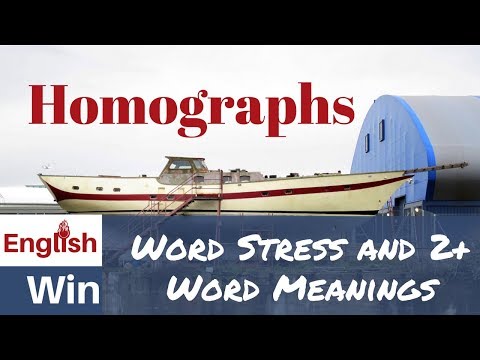Homographs Examples | English Word Stress Lesson