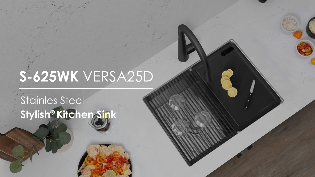 S-625WK - VERSA25 DOUBLE | Workstation Double Bowl Kitchen Sink | Stylish
