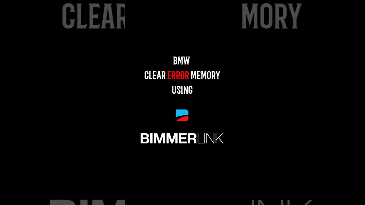 Clear error memory with Bimmerlink