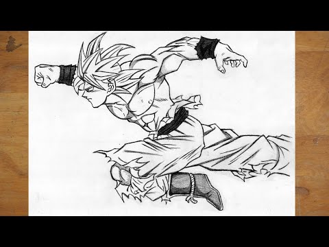 How to Draw Goku Ultra Instinct Full Body | Goku Drawing Step by Step