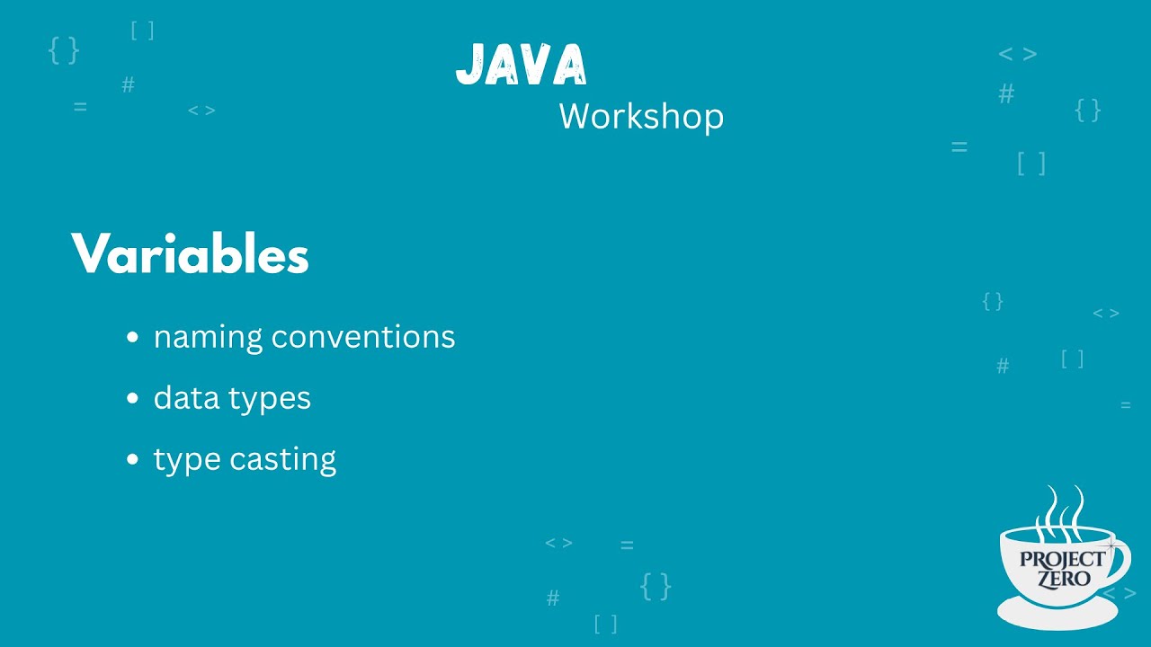 Java Workshop 02 - Variables