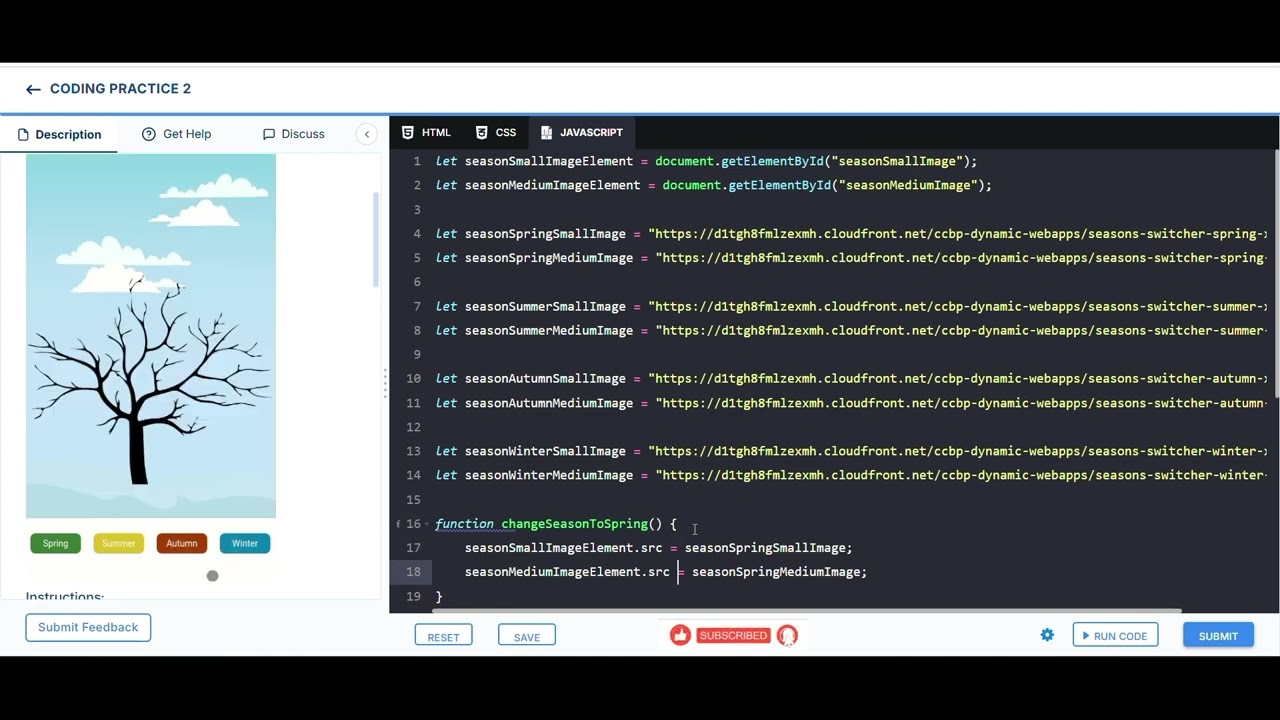JavaScript | Coding Practice-2 | Seasons Switcher | NxtWave | CCBP 4.0