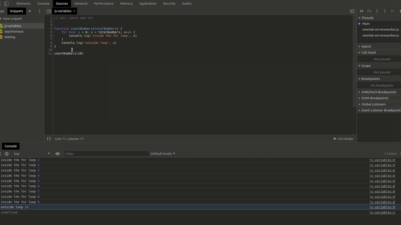Javascript variable types