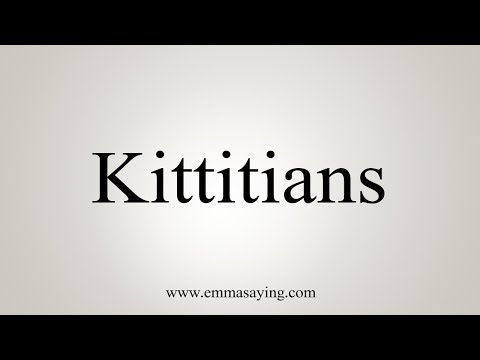 How To Say Kittitians
