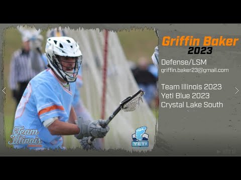 Griffin Baker - Team Illinois 2023 - Defense/LSM, Yeti Blue 2023 (Crystal Lake South High School)