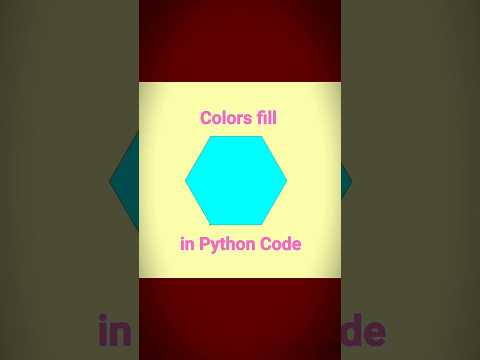 Colors fill in Python Code l turtle graphics design l #shorts #python #programming