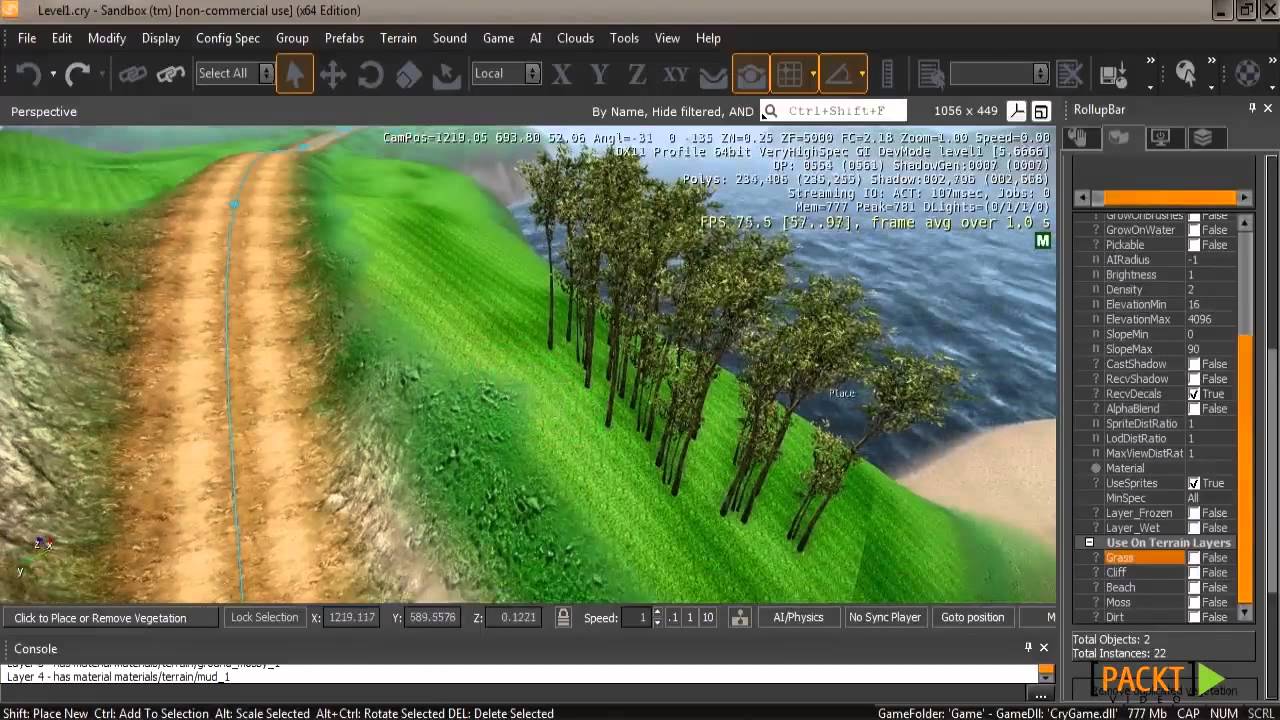 CryENGINE 3 SDK Tutorial: Adding your plants and flora | packtpub.com