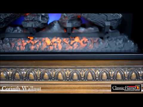 Corinth Wall/Corner Fireplace TV Stand in Premium Oak with 23” Infrared Electric Fire