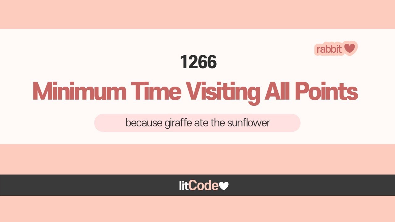 leetcode - 1266 Minimum Time Visiting All Points JavaScript Solution