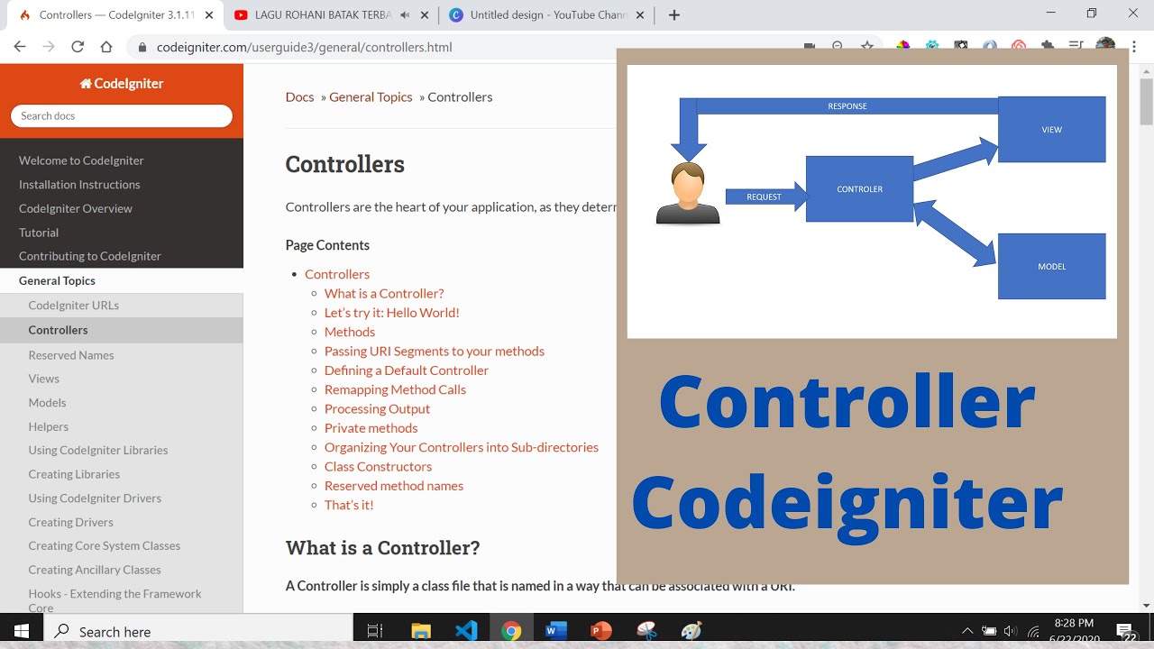 Tutorial Codeigniter #6. Belajar Controller Codeigniter
