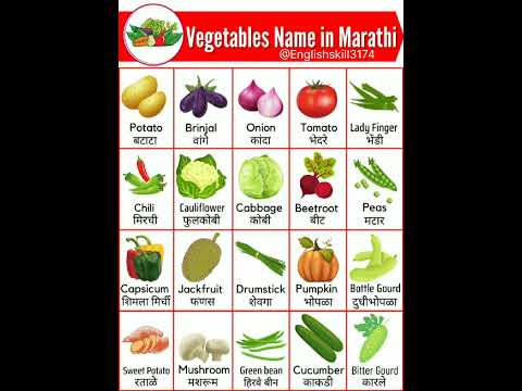 Vegetables name in Marathi| vagetables name |vegetables name English to Marathi