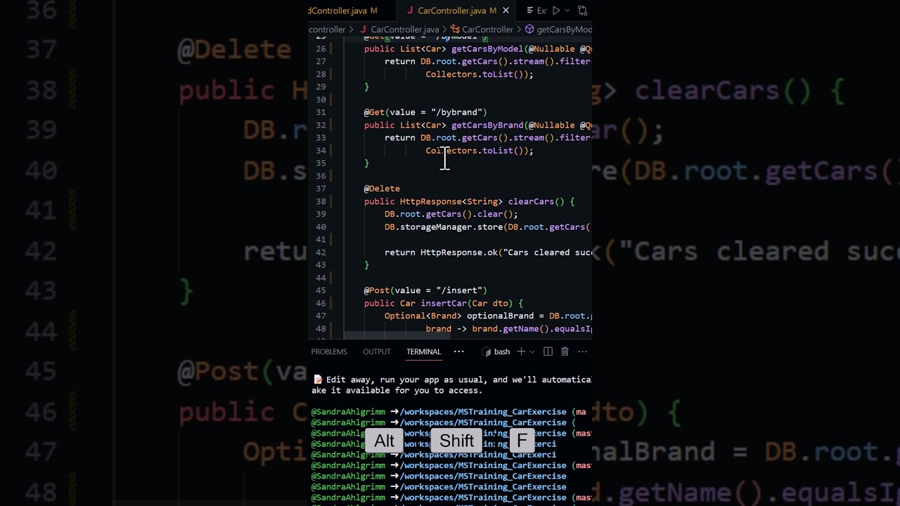 Java Code Formatting is strange? This shortcut saves you! #coding #java #format #prettify