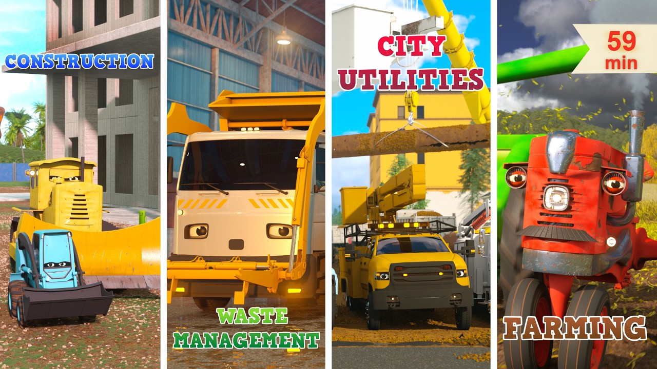 Learn About Construction, Waste Management, City Utilities and Farming | A DAY AT WORK