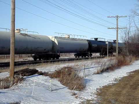 BC Rail (CN) 4641, Illinois Central 1001, CN 2616 - 4th Line Rd. By the Ontario-Quebec Border