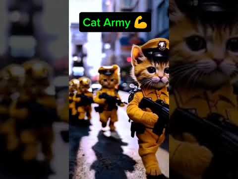 Cat Army Marching in Uniforms! 🐱💂‍♂️
