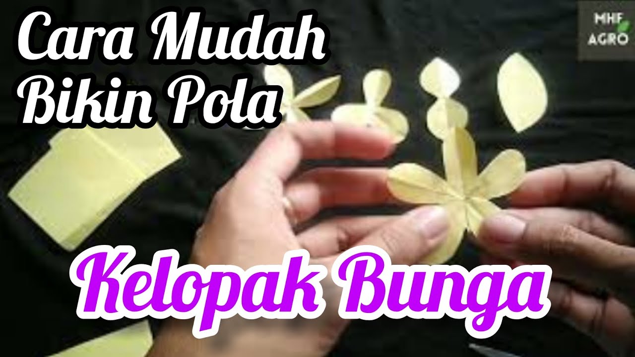 Pola Kelopak Bunga, Cara Mudah bikinnya, 1 sampai 8 Pola || Making decorative flower petal patterns