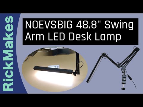 NOEVSBIG 48.8" Swing Arm LED Desk Lamp