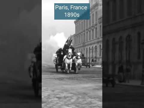 Paris, France in 1890s (Firefighter) #history #oldfootage #historical