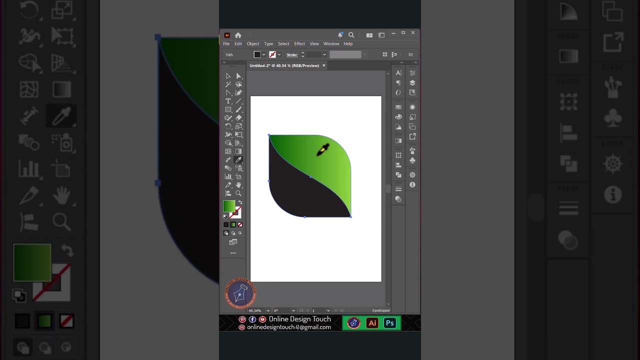 How to create a Four Leaf Clover Vector with Illustrator 🍀