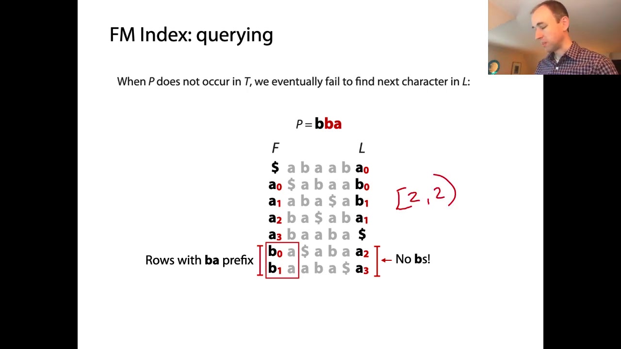 FM Index, part 2: efficient matching
