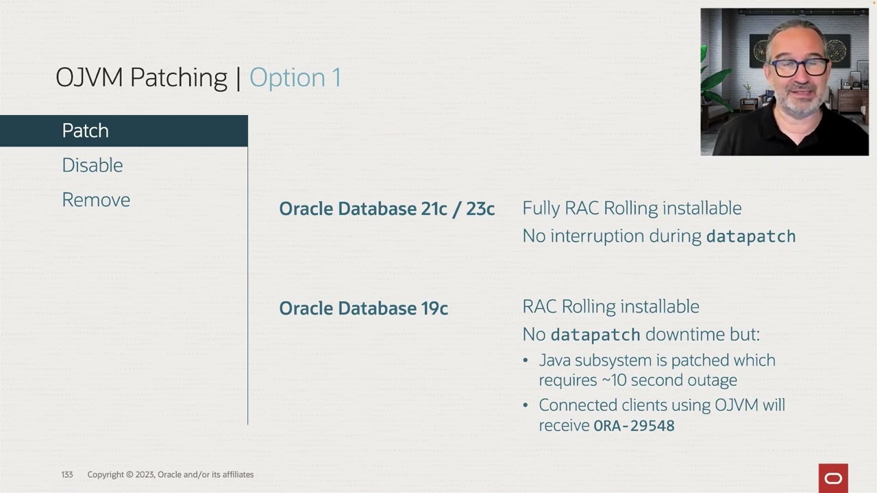 Patching Oracle Database with OJVM component