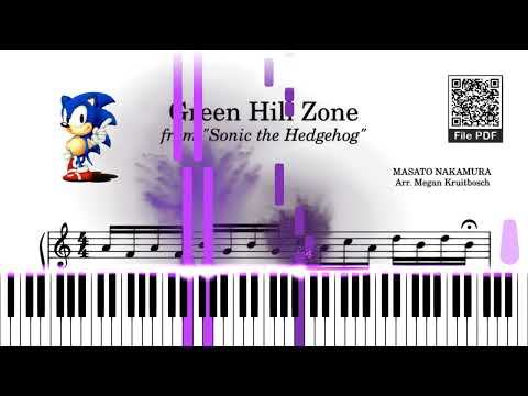 Green Hill Zone From Sonic The Hedgehog | Piano with Sheet PDF + MIDI