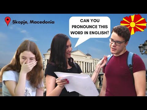 Can YOU Pronounce These Difficult Words in English? 📍 Skopje, Macedonia