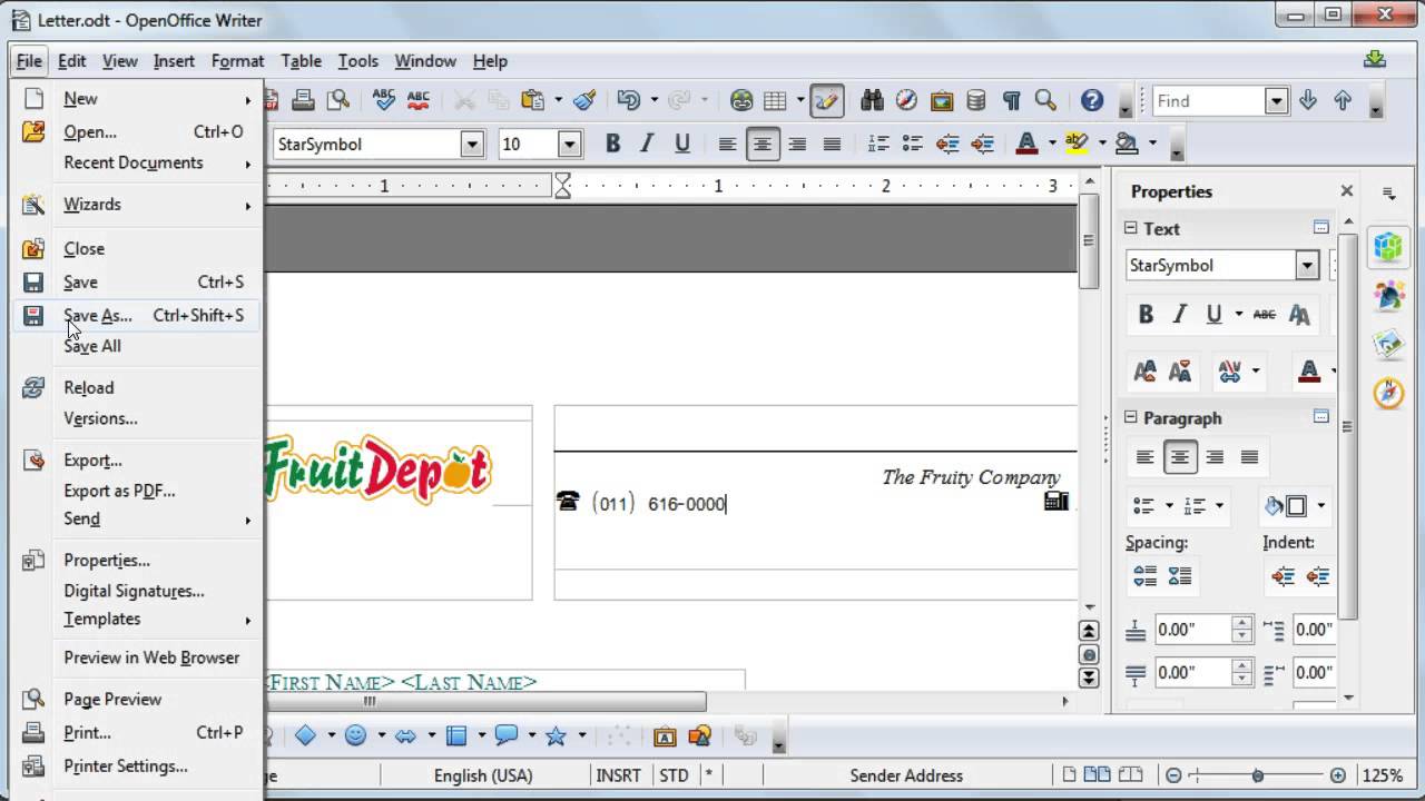 CAT 10 Word Processing OpenOffice Writer - 2 File Management