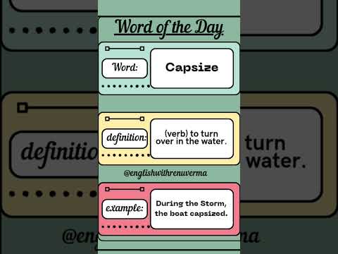 Capsize | Meaning and Pronunciation of Capsize | Use in Sentence |