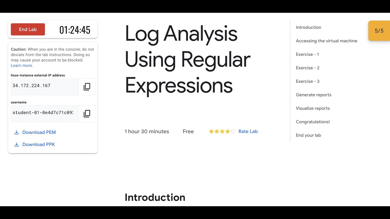 Log Analysis Using Regular Expressions || #qwiklabs || #coursera