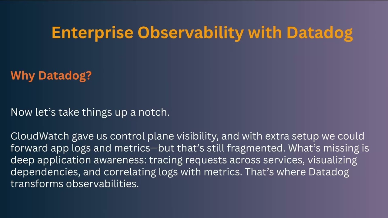 EKS Observability: AWS Native Tools vs Datadog