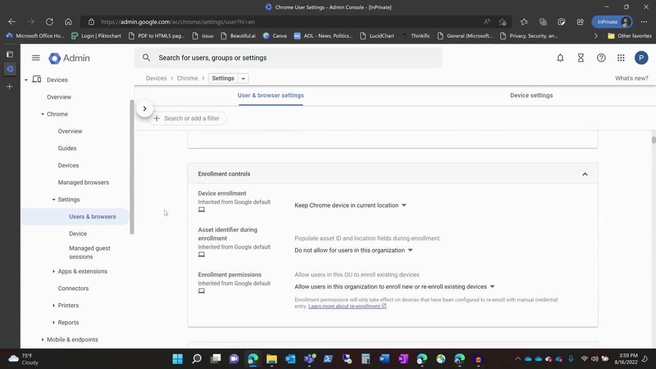 Google Admin   Device Enrollment