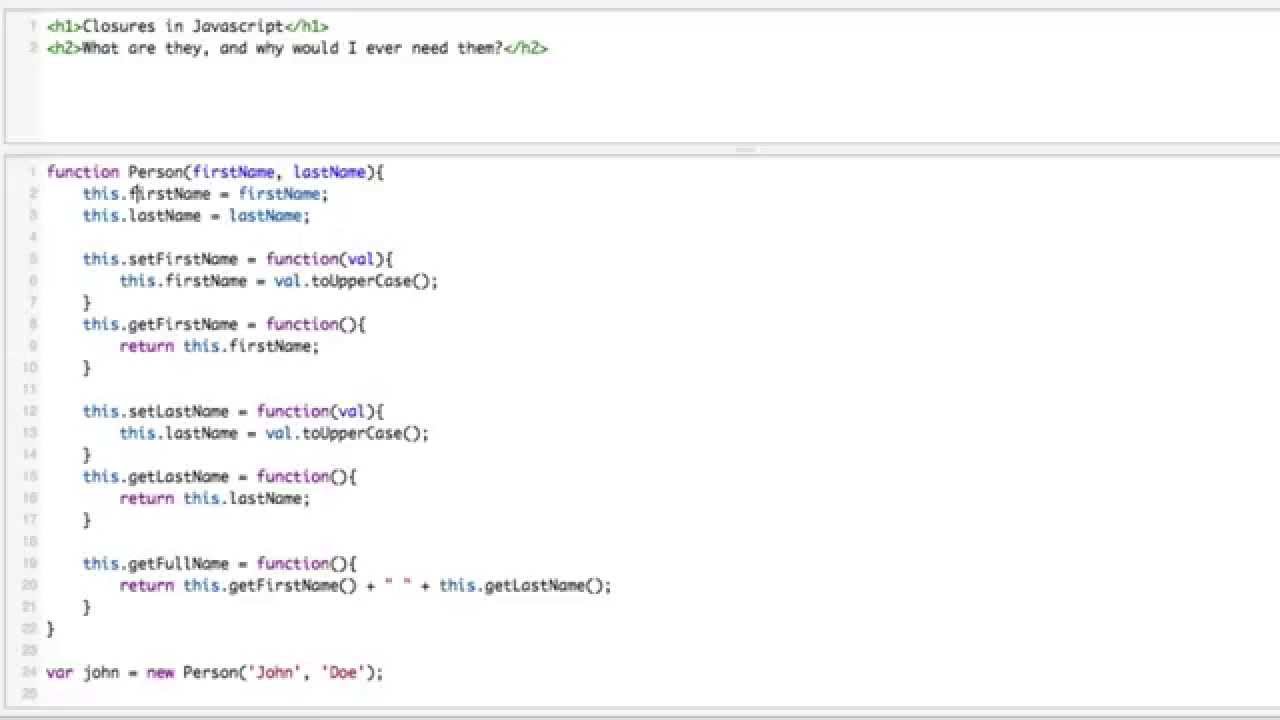 Javascript Closures Part 1