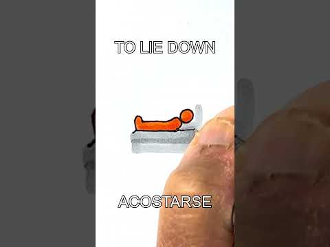 Learn Spanish! ¡Aprenda Inglés! TO LIE DOWN : ACOSTARSE