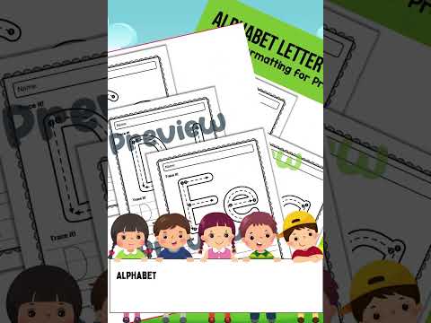Alphabet Letters Tracing Letter Worksheet PreK 2nd Grade Digital and Printable
