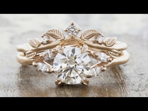 Adelina & Adelixa: Nature Inspired Wedding Bands with Leaf Detail