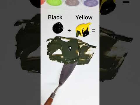 Black & Yellow Color Combos🎨#shorts #satisfying #colormixing #colorcombinations #colors #paintmixing