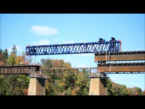 Railroad Bridge Replacement Using Gantry Crane Launcher - Western Mechanical