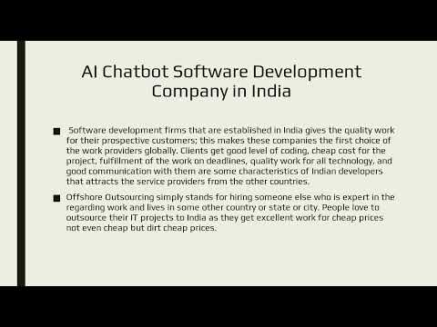 AI Chatbot Software Development Company in India
