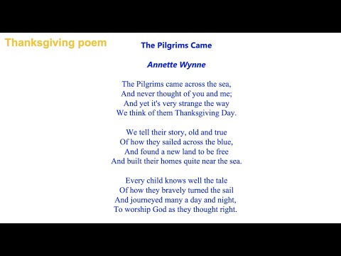 Origin and Meaning of Thanksgiving Day | Thanksgiving Poem | Social Study for Kids