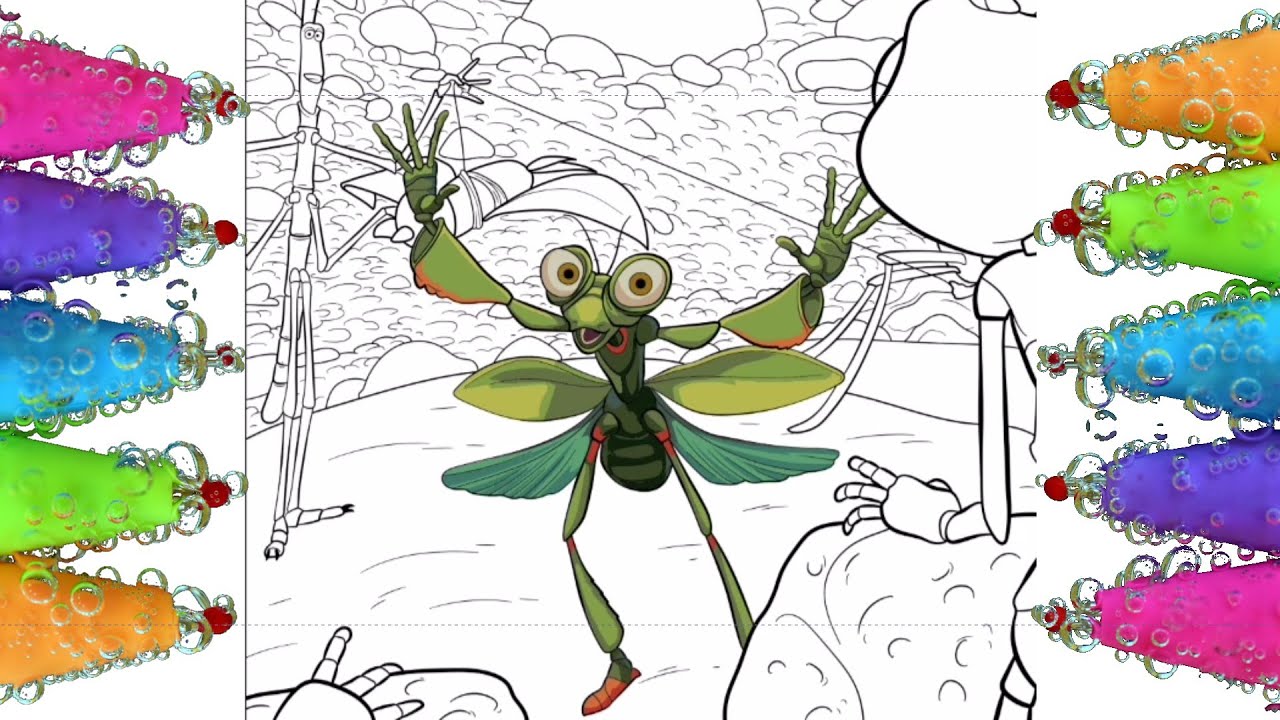 Coloring A Bug's Life Characters | Coloring Page By Number #30