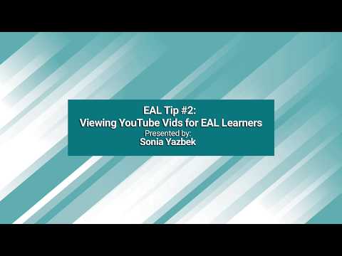 EAL Tip #2: YouTube Videos for EAL Learners